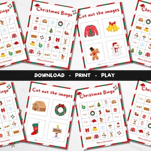 30 Christmas Bingo Cards | Printable | Christmas Party Games | Holiday ...
