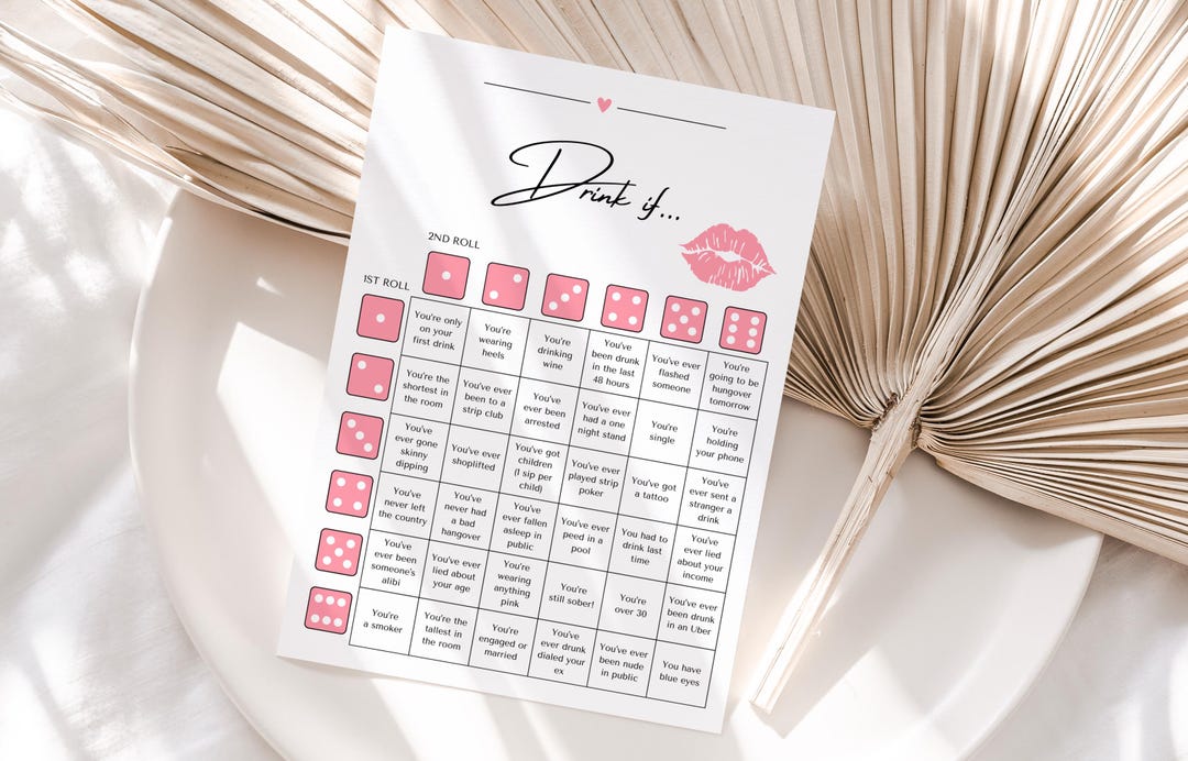 Drunk Dice | Printable | Drinking Game | Ladies Night Games | Bar Crawl ...