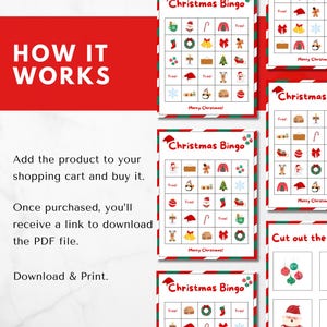 30 Christmas Bingo Cards | Printable | Christmas Party Games | Holiday ...