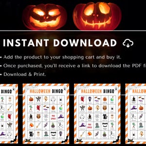 30 Halloween Bingo Cards | Printable | Spooky Bingo | Halloween ...