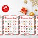 30 Christmas Bingo Cards Printable Christmas Party Games Holiday ...