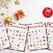 30 Christmas Bingo Cards Printable Christmas Party Games Holiday ...