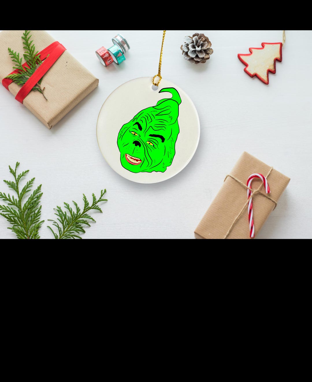 Grinch Ornament Funny Grinch Ornament Grinchmas Decor Unique Holiday ...