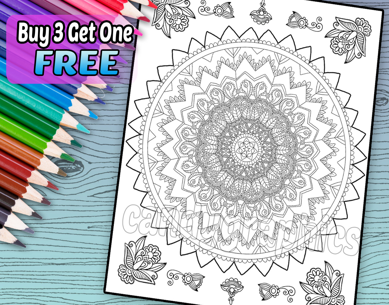 Intricate Design Printable Free Coloring Pages