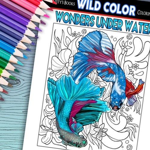 Wonders Under Water Adult Coloring Book 30 Pages Printable - Etsy