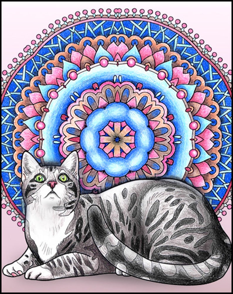 Calming Cats & Kittens Adult Coloring Book 30 Pages - Etsy
