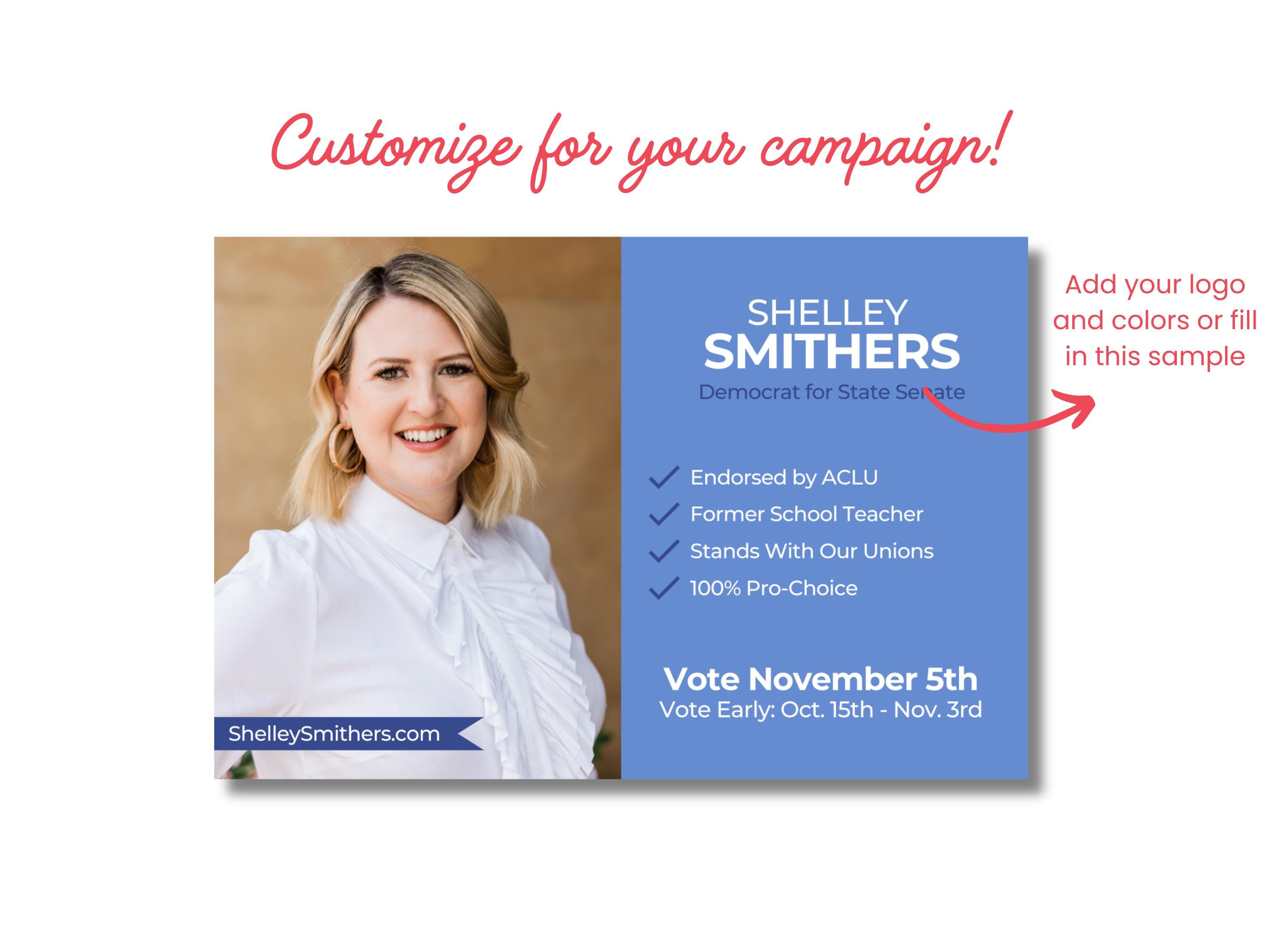 Voter Contact Postcard Canva Template - Etsy