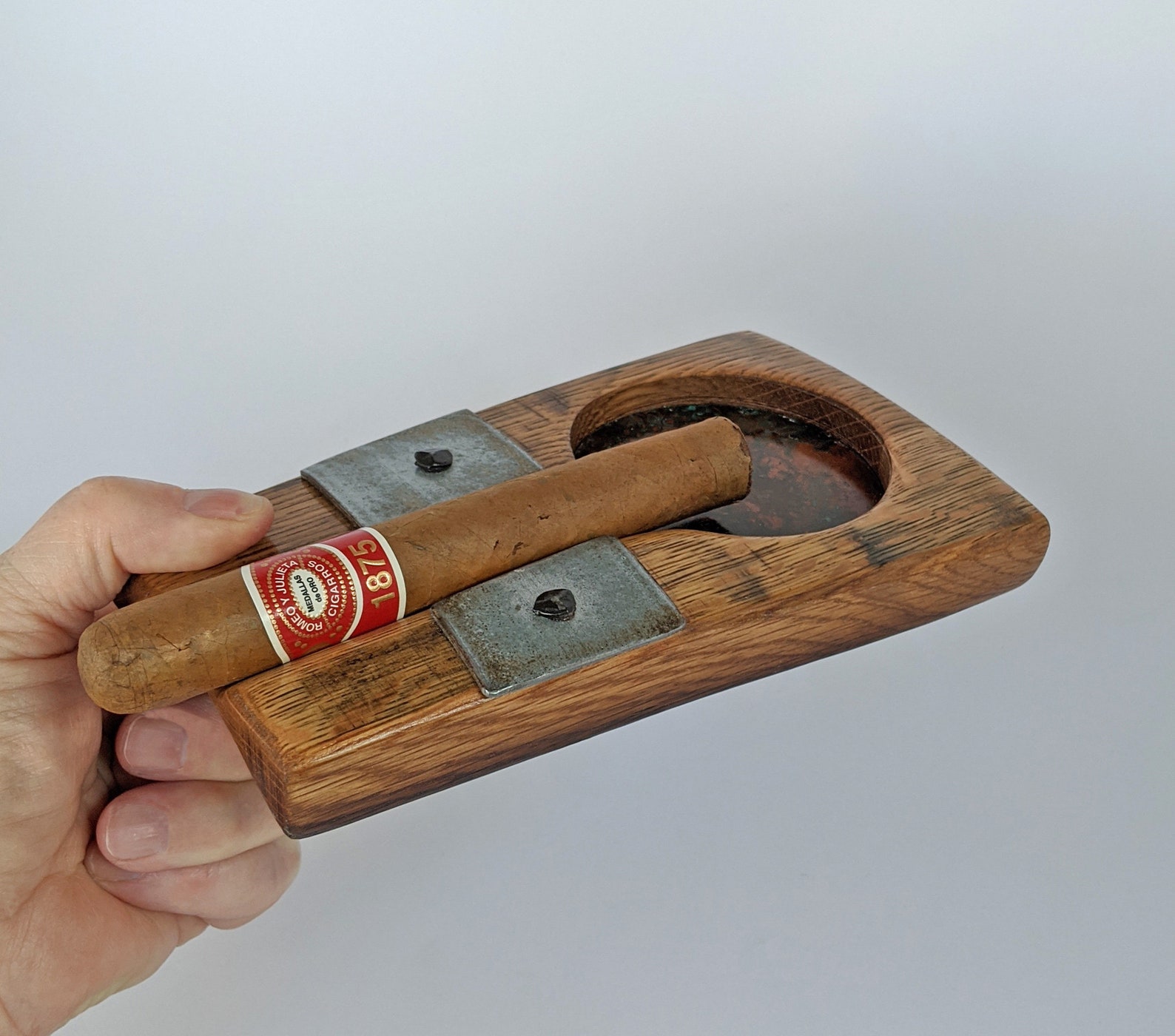 Cigar Rest Barrel Stave Cigar Holder Groom Gift AshTray | Etsy