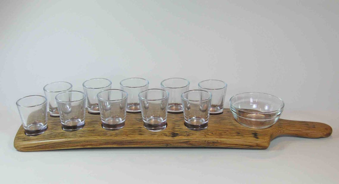 Shot Glass Paddle Whiskey Shots Tequila Flight Tequila | Etsy