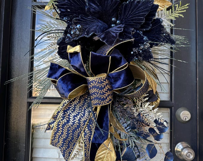 Midnight Blue Door Swag - Etsy