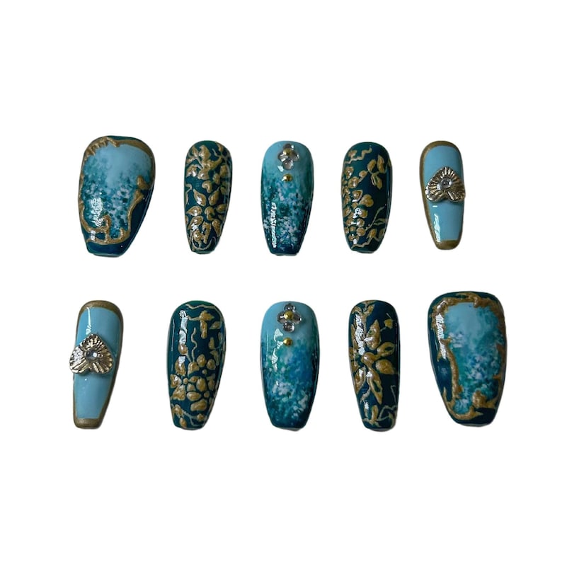 Renaissance Forest Art Inspired Press on Nails - Etsy