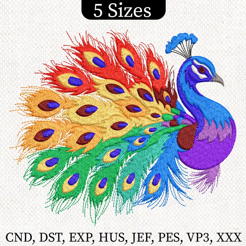 Peacock Embroidery - Etsy