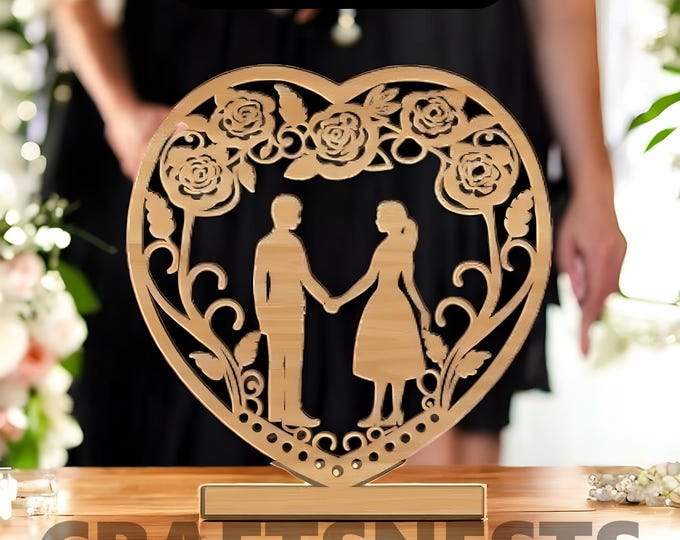 Couple Hearts Laser Cut File, Romantic Gift (svg, Pdf, Eps, Dxf ...