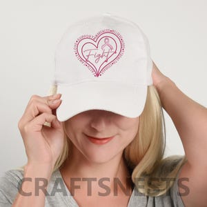 Breast Cancer Awareness Embroidery Design, Pink Ribbon Heart Machine ...