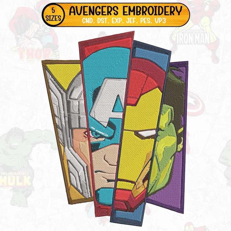 Super Hero Embroidery Design, Marvel Character Embroidery, Avengers Embroidery Design, Superhero ...