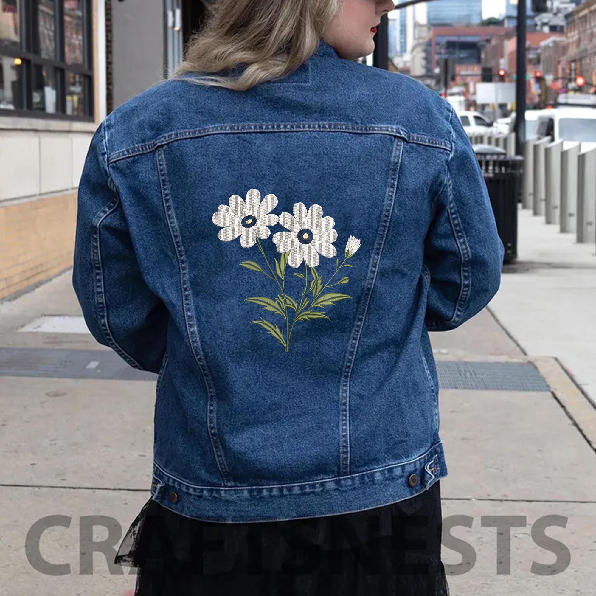 Wildflower Meadow Machine Embroidery Design, Cottagecore Wild Flowers ...