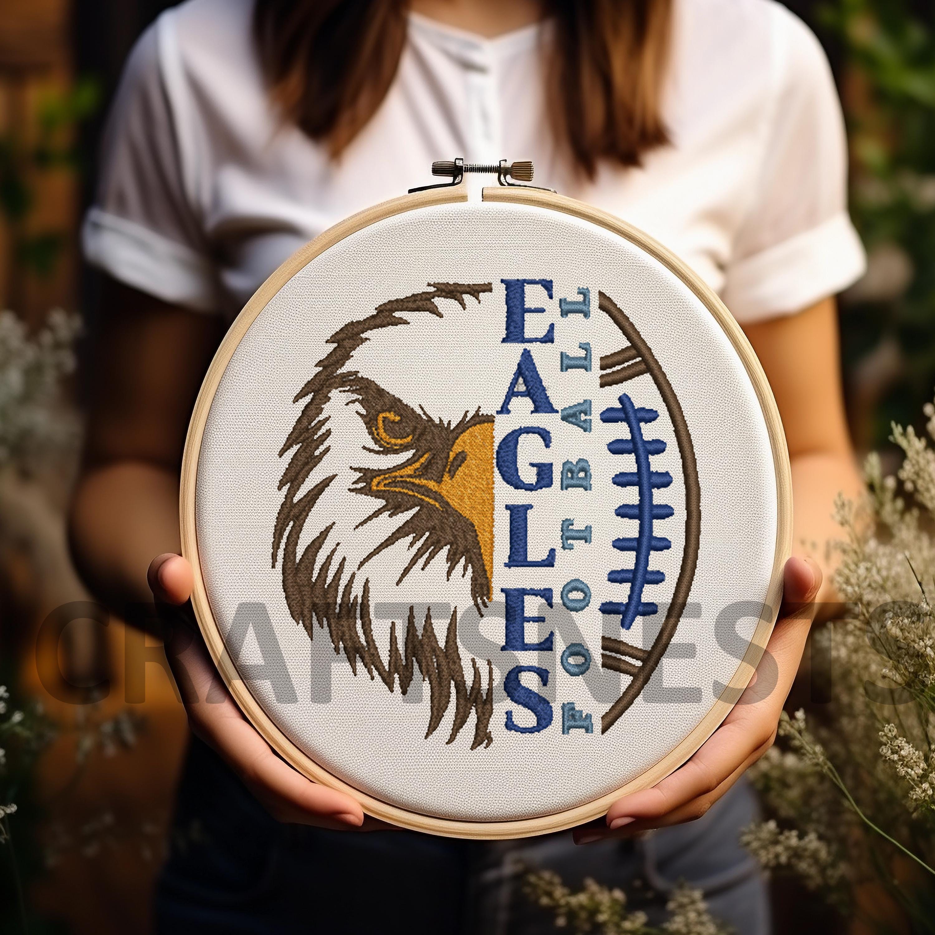 Eagle Football Embroidery, Super Bowl Machine Embroidery Design, Sports ...
