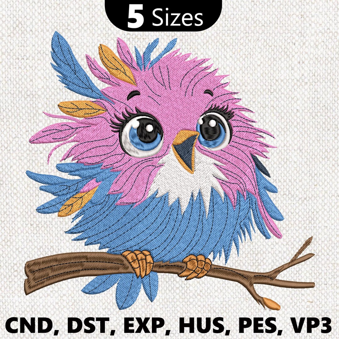 Titmouse Bird Embroidery Design Cute Bird Embroidery File Funny Bird ...