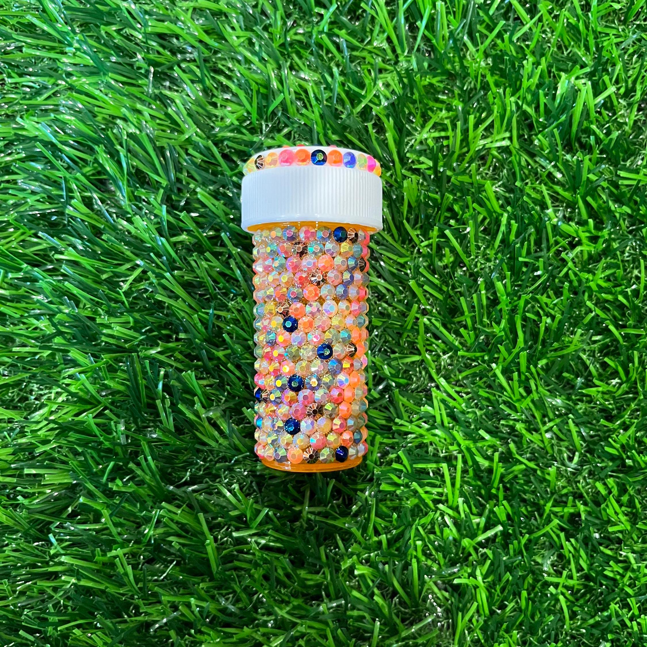 Blinged Rhinestone Bedazzled Pill Bottle Medicine Container - Etsy
