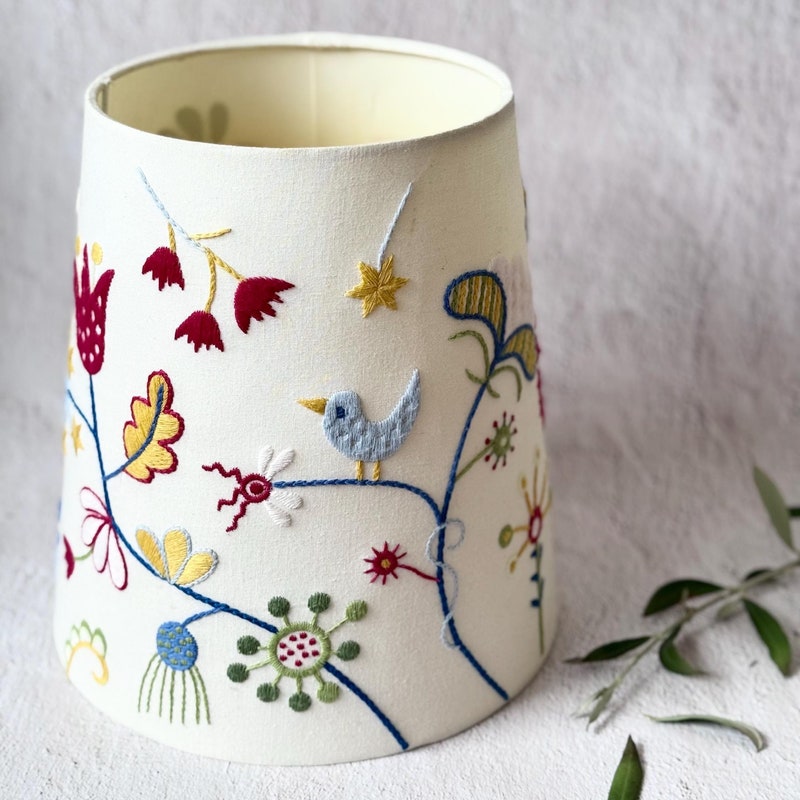 Embroidered Lamp Shade - Etsy