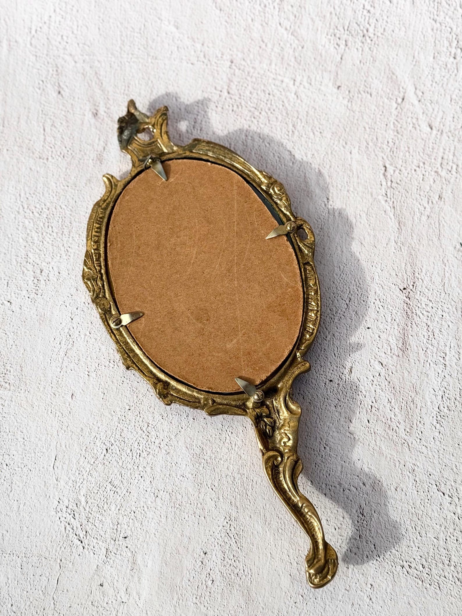 Antique 1930s Art Nouveau Bronze Hand Mirror With Angel Handle and ...