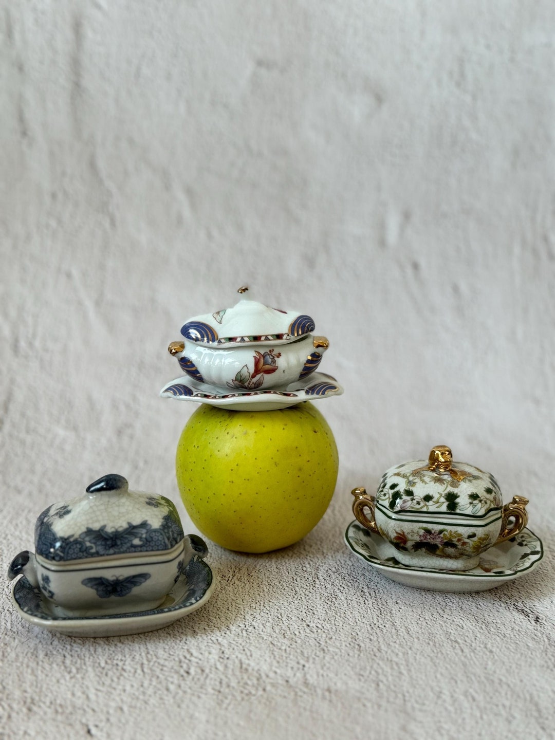 Vintage Porcelain Decorative Tureen Set French Porcelain Art ...
