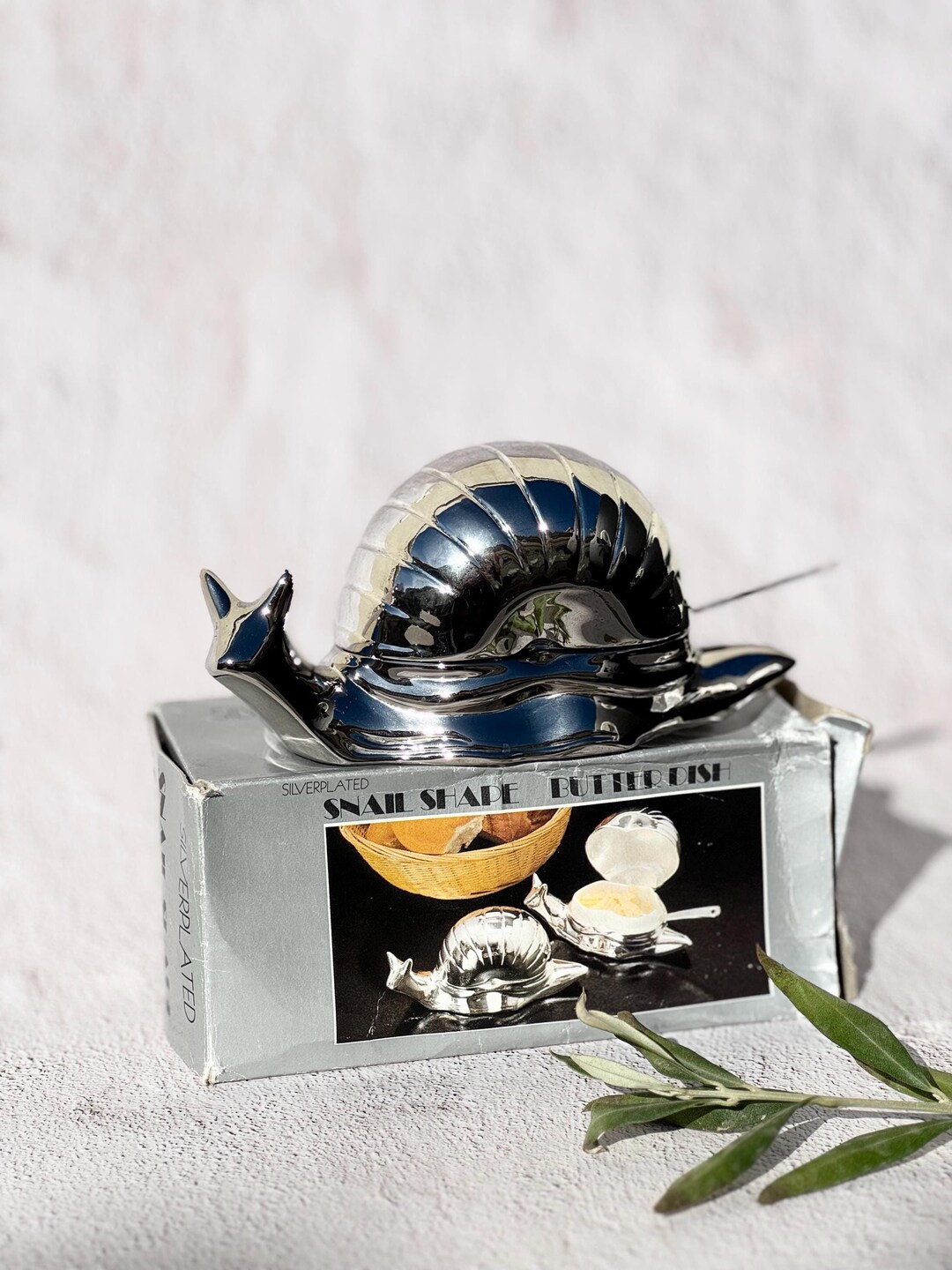 Vintage Snail Silver Plated Butter Dish With Glass Insert, Caviar Dish ...