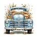 Fall Vintage Truck Clipart | Watercolor Autumn Decore | Autumnal ...