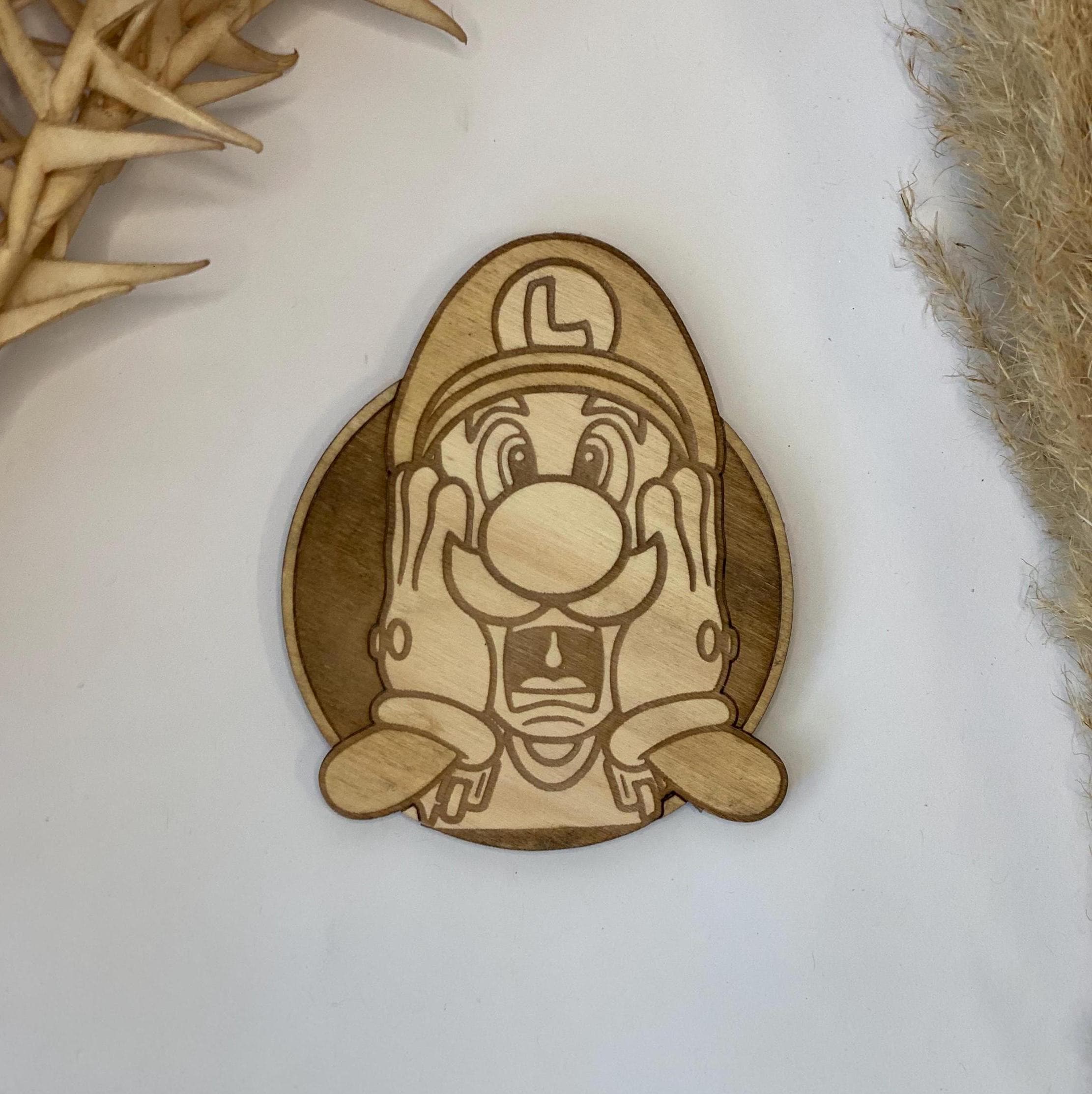 Super Mario Bros Wooden Coasters Set Geek Gift Gamer Collectibles ...