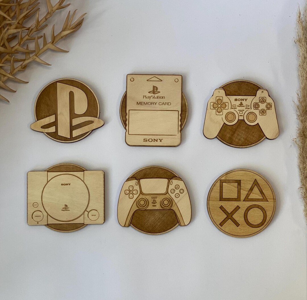 Playstation Wooden Coasters Set - Gamer Gift - Geek Collectibles ...