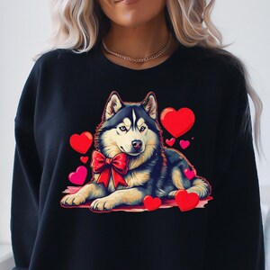 Valentines Day Husky PNG - Husky Dog Lovers PNG Valentine Decor Vday ...
