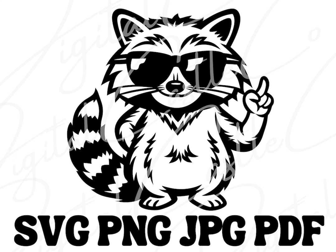 Funny Raccoon Middle Finger Digital Download - SVG Funny Clipart Cricut ...