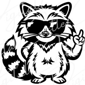 Funny Raccoon Middle Finger Digital Download - SVG Funny Clipart Cricut ...
