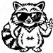Funny Raccoon Middle Finger Digital Download - SVG Funny Clipart Cricut ...