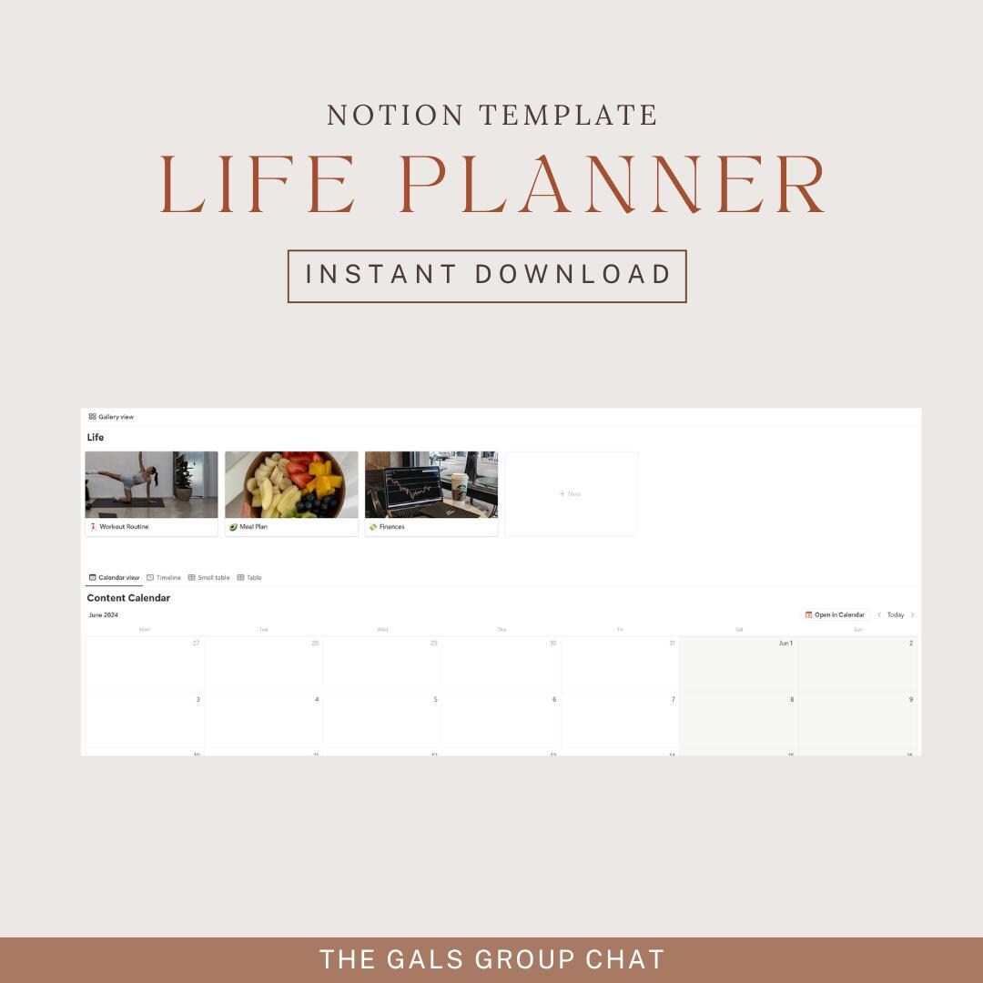 Notion Life Planner Template - Etsy