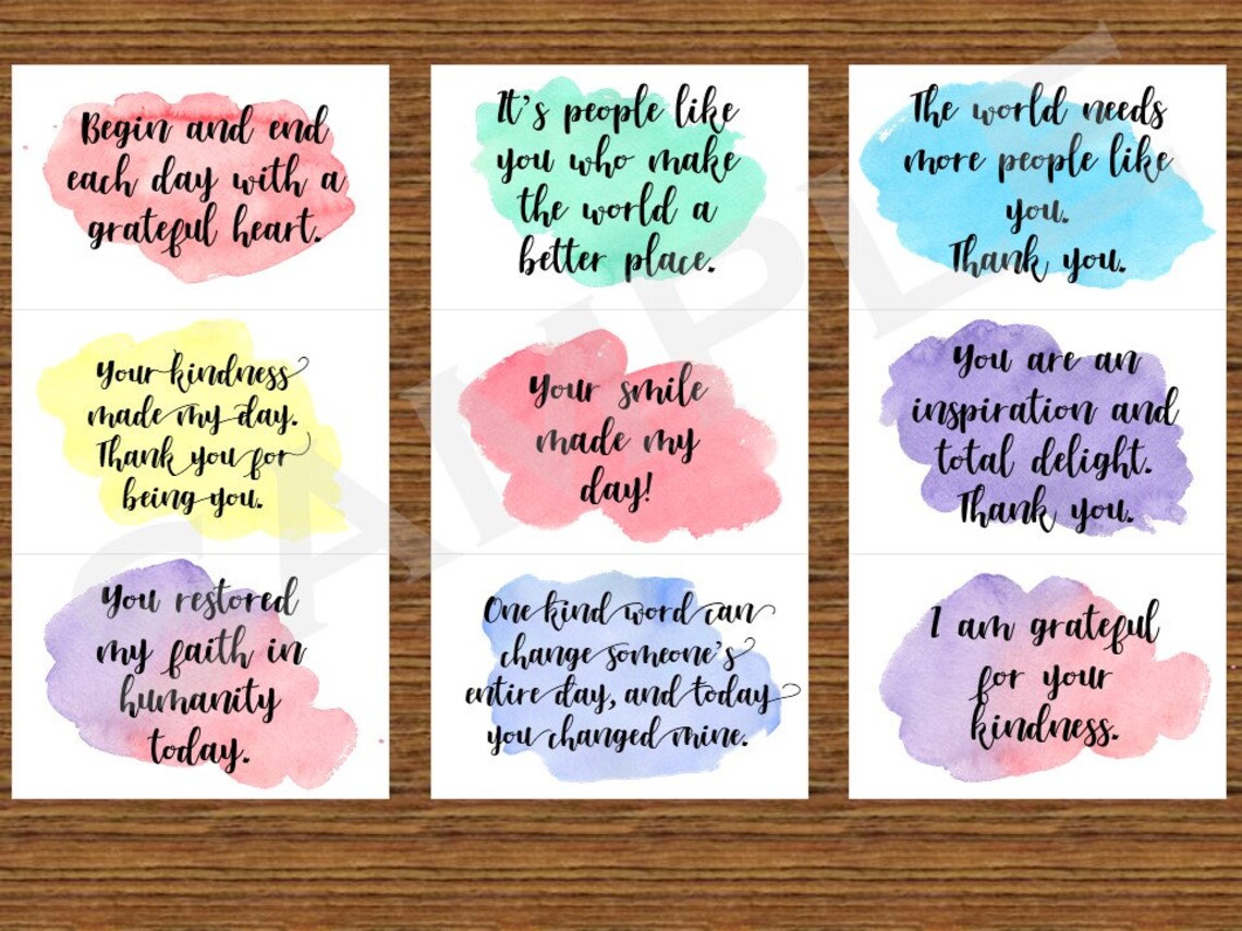 27 Kindness/compliment Cards - Etsy