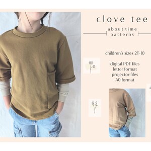 Kids Modern T Shirt Sewing Pattern, Gender Neutral, Layered, Printable Pattern, Childrens Sewing ...