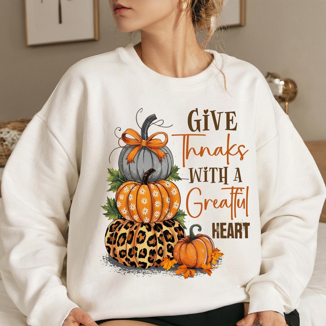 Give Thanks Shirt, Thanksgiving Sweatshirt, Fall Shirt for Women ...