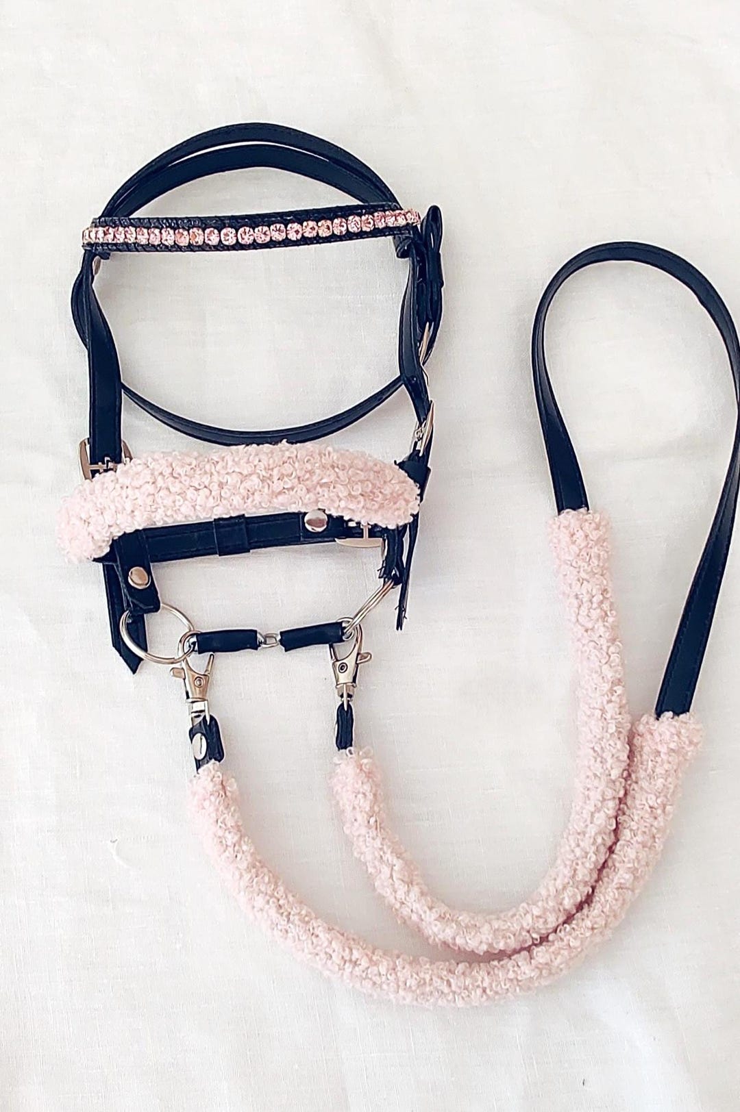 Hobby Horse Jewel Bridle With Bit - Crystal Browband - Pink or Blue or ...