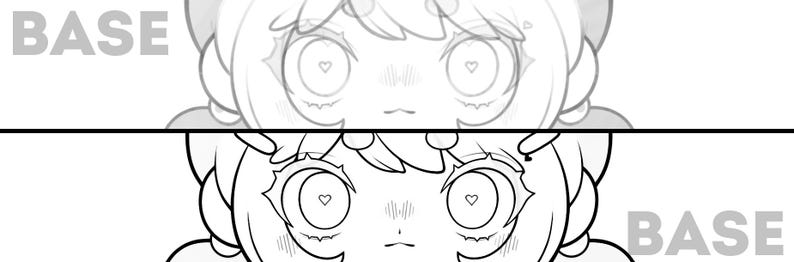 Base - Face Banner (uwu) ( Chibi Face P2U) BASE for Drawing/custom ...