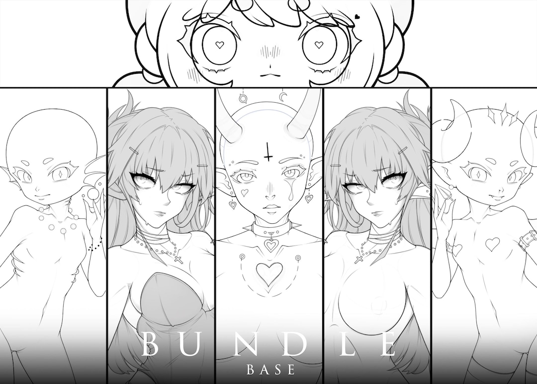 Bundle - All Base ( Discount 50% ) (limited Slots / 5 in 1) ( Chibi Feline Furry P2U) BASE for ...