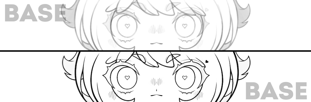 Chibi Face Banner Base (uwu): 180+ Layers (P2U) - Etsy