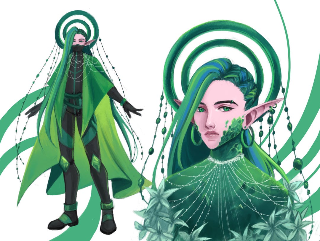 Adopt Priest of Nature elf Collab for Drawing/custom/commission/vtuber ...