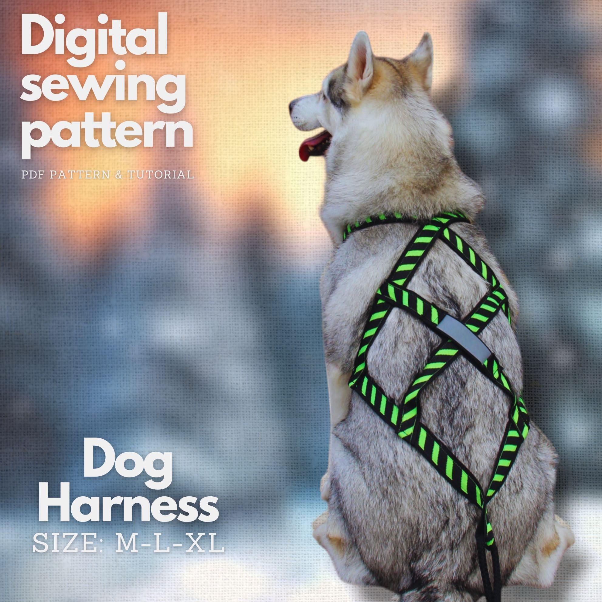 Dog Harness Sewing Pattern PDF | Sled Harness for Active Dogs | Easy DIY Harness for Medium to ...