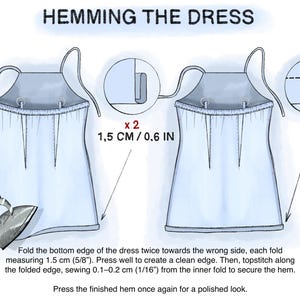 Mini Dress Sewing Pattern | Backless | Spaghetti Straps | Adjustable ...