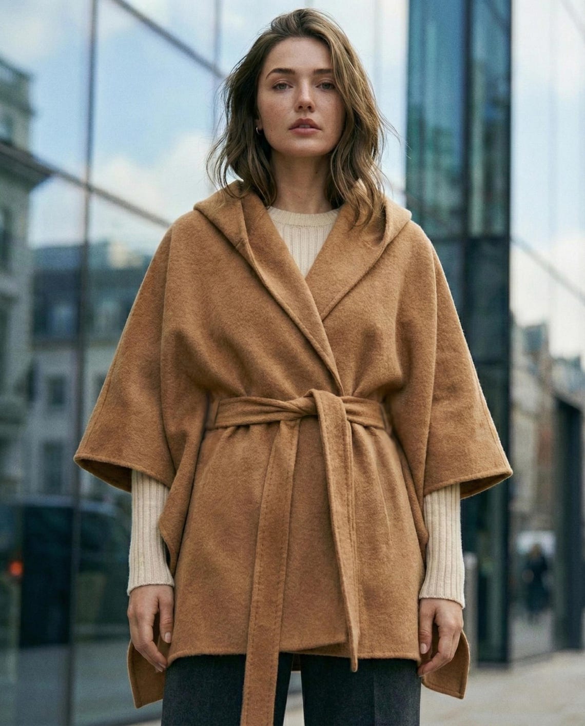Oversized Hooded Cape Coat Sewing Pattern: Unisex One-size (PDF Pattern ...