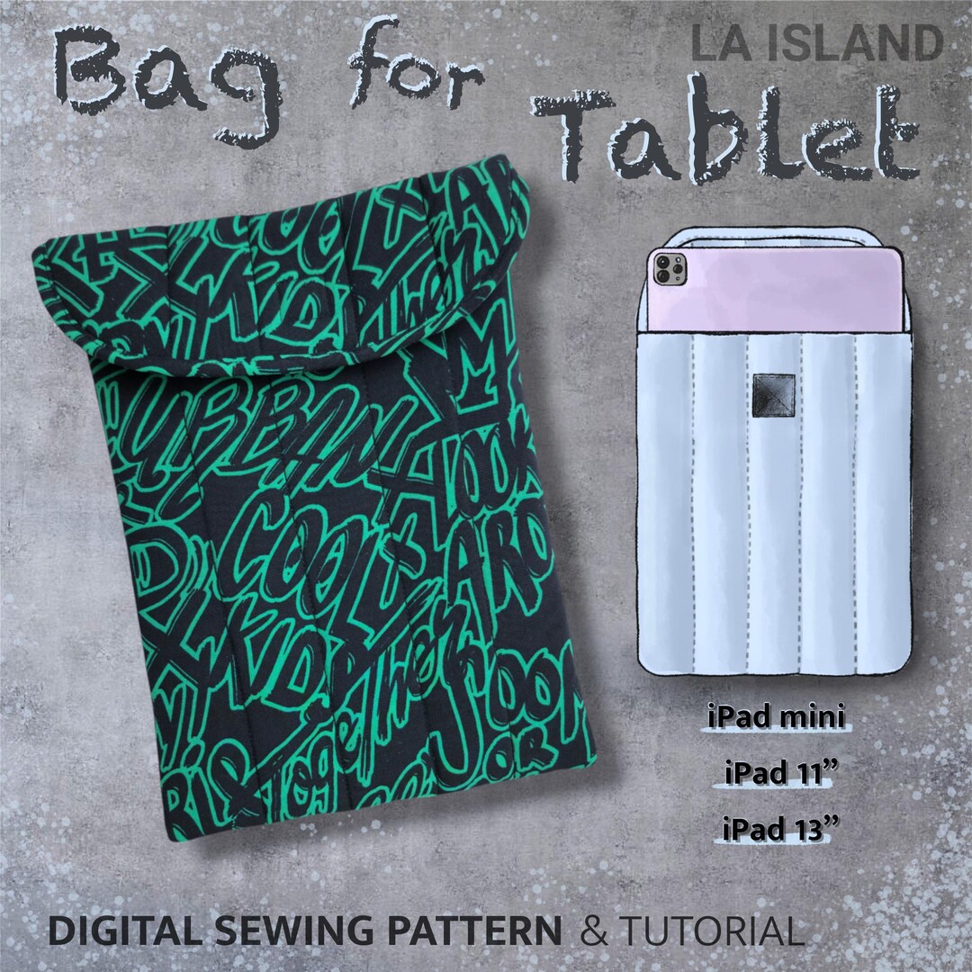 Quilted iPad Case Sewing Pattern | Tablet Sleeve PDF | DIY Padded iPad ...