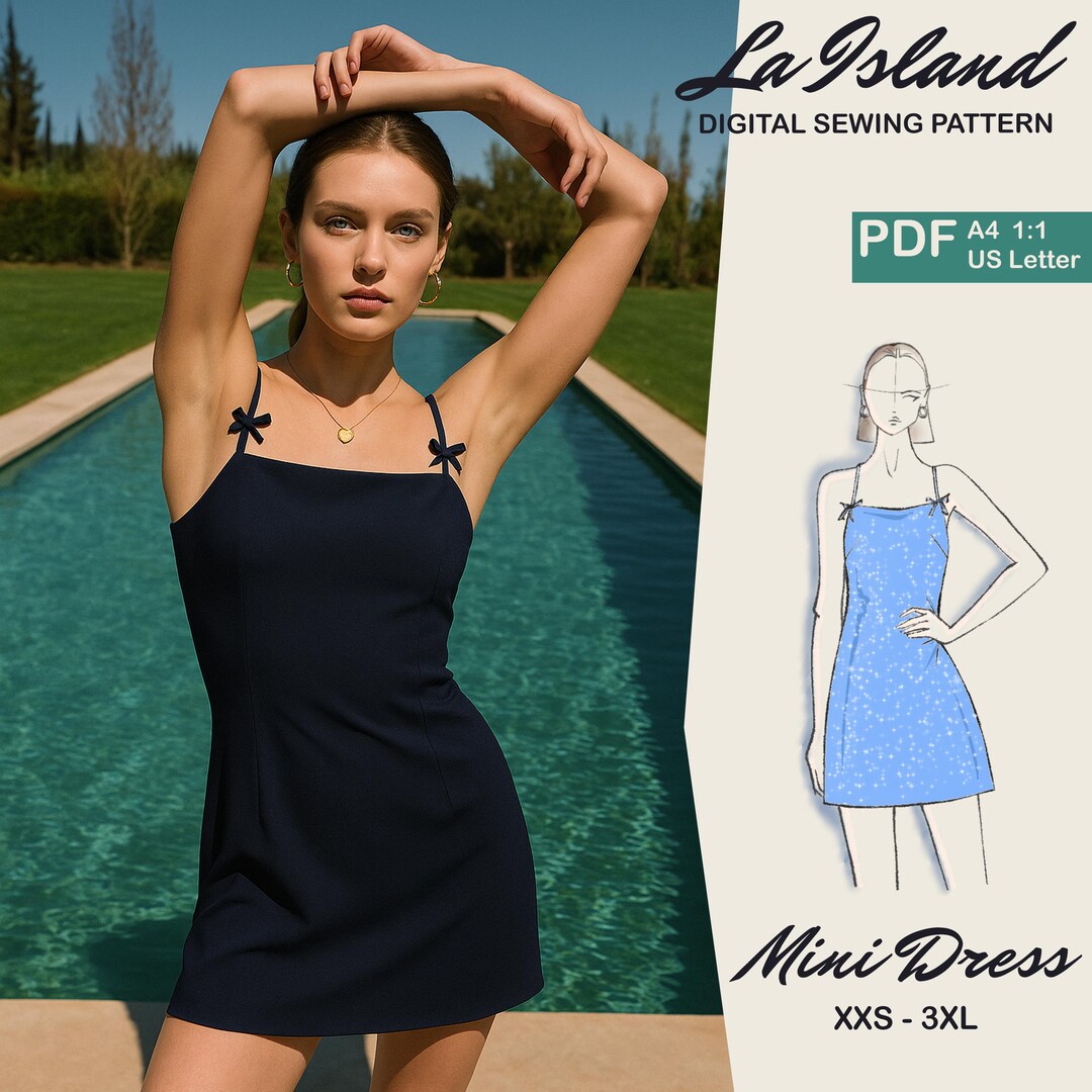 Mini Dress Sewing Pattern PDF | Beginner-friendly Digital Download ...