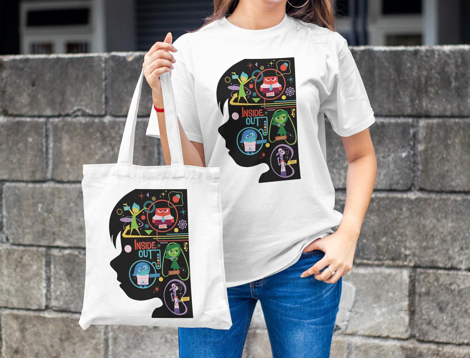 Inside Out Characters in Head Design for Shirt - Mug - Tote Bag ...