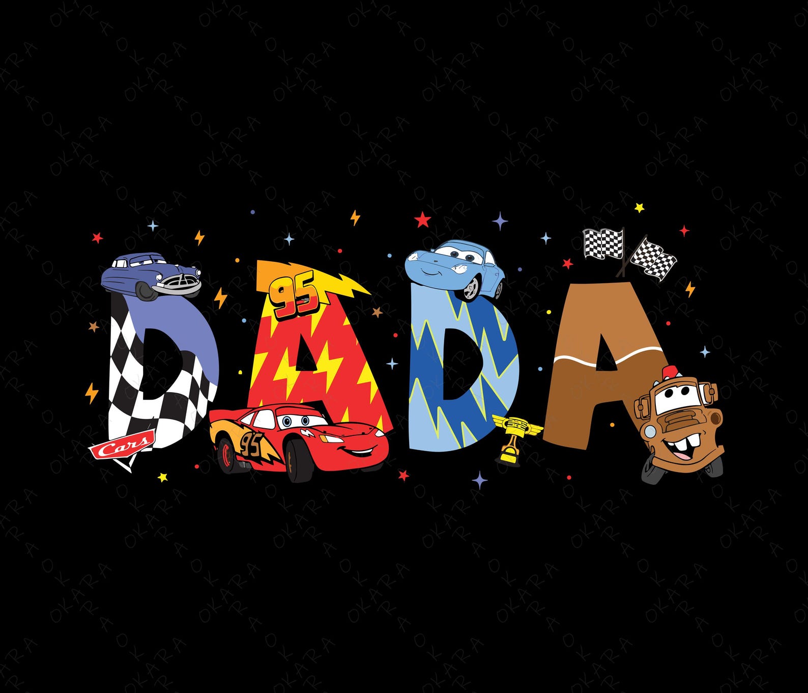 Cars Mama Dada SVG Bundle | Lightning Mcqueen Family Trip Png | Race ...